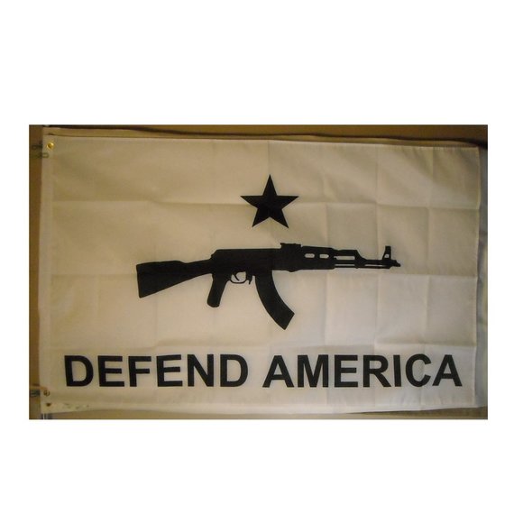Wall Decor | Defend America 3x5 White Flag Banner Patriot Gadsden Dont ...